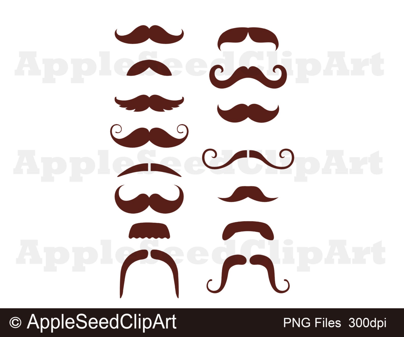 Mustache Digital Clip Art, Birthday Party Digital Clip Art, Fathers Day ...