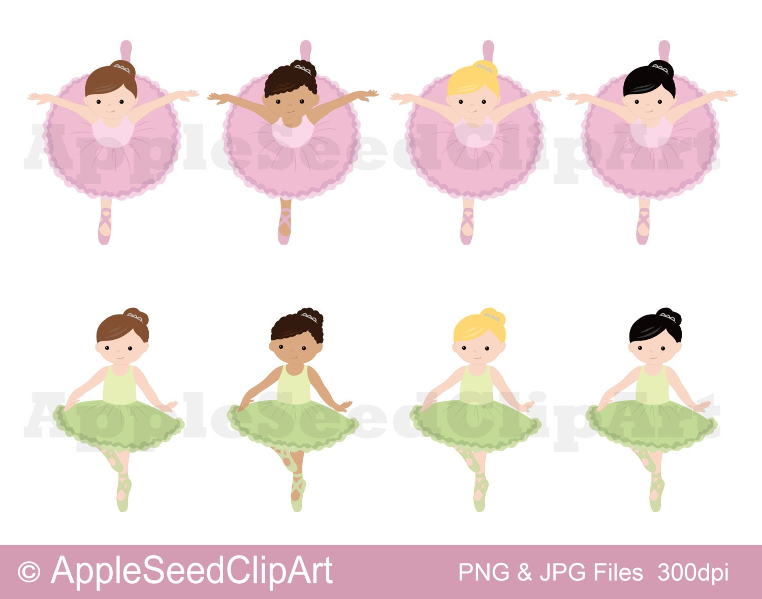 Ballerina Digital Clip Art, Ballet Digital Clip Art, Cute Little Girls ...