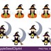 Halloween Digital Clip Art, Little Witches Digital Clip Art, Party ...