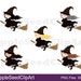 Halloween Digital Clip Art, Little Witches Digital Clip Art, Party ...