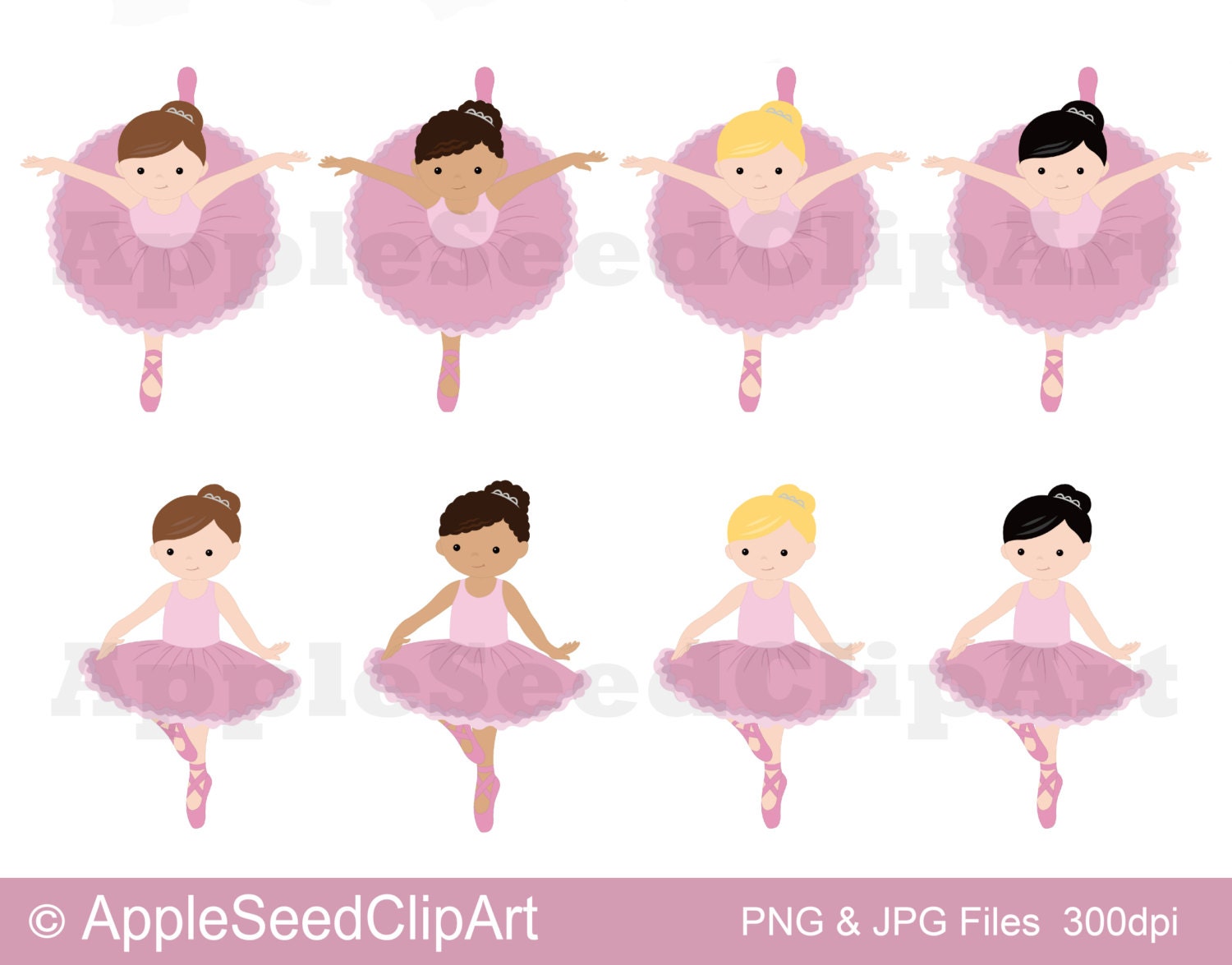 Ballerina Digital Clip Art, Ballet Digital Clip Art, Dancing Digital ...