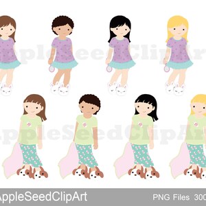 Girls Night Over, Sleepover Digital Clip Art, Instant Download, Pajama ...