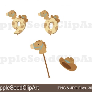 Cowboy Digital Clip Art, Birthday Party Digital Clip Art, Cute Little ...