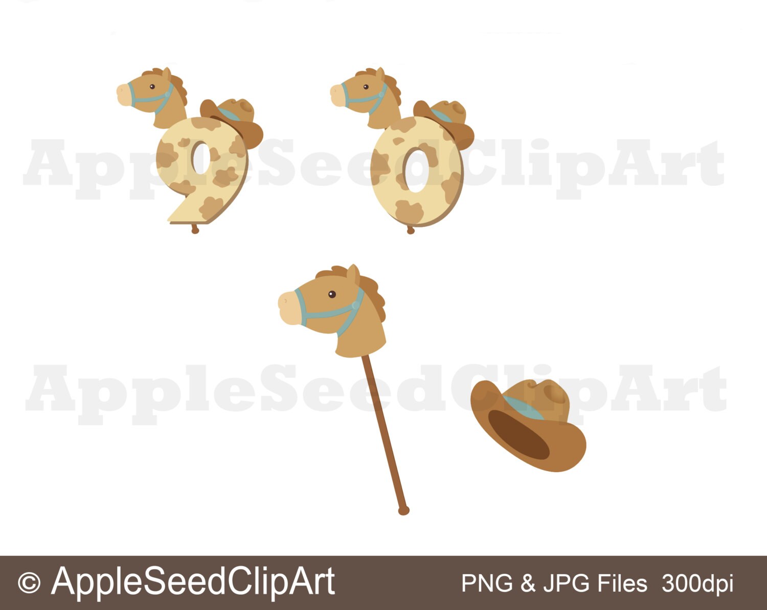 Cowboy Digital Clip Art, Birthday Party Digital Clip Art, Cute Little ...