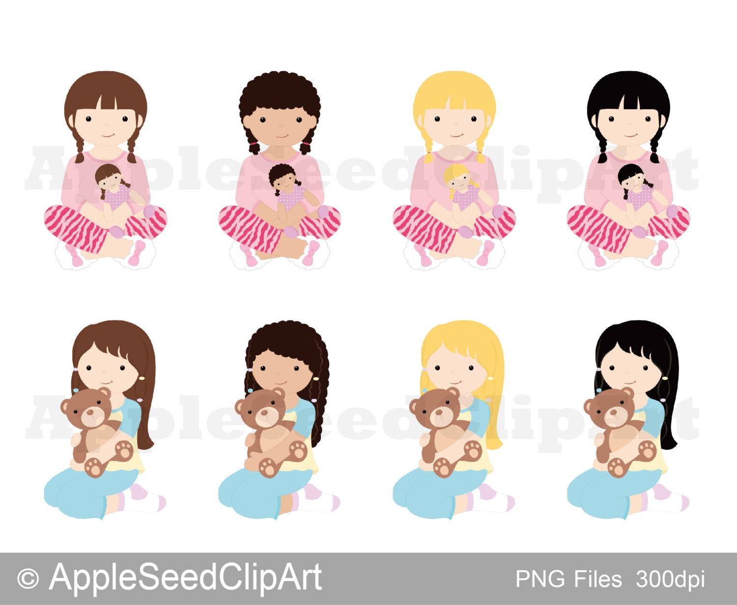 Girls Night Over, Sleepover Digital Clip Art, Instant Download, Pajama ...