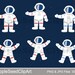 Outer Space Digital Clip Art, Astronaut Clip Art, Planets and Roket ...