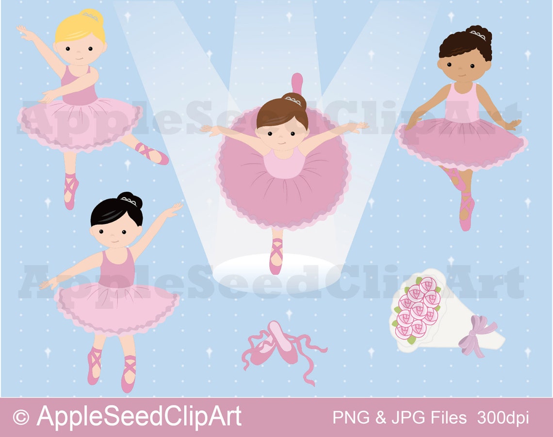 Ballerina Digital Clip Art Ballet Digital Clip Art Dancing - Etsy