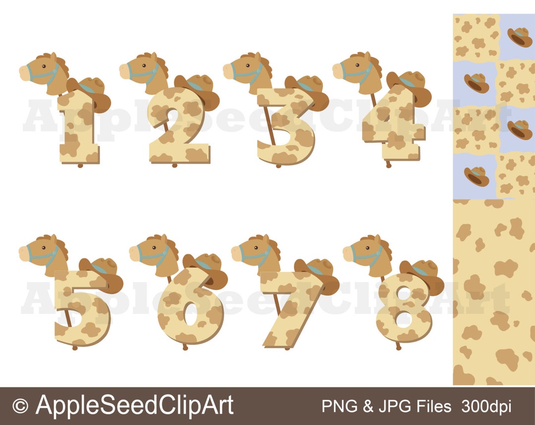 Cowboy Digital Clip Art, Birthday Party Digital Clip Art, Cute Little ...