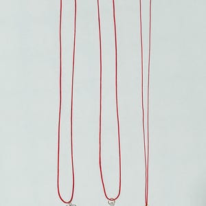 Red String Necklace, Red Cord Necklace, Minimalist Jewelry, Nylon ...