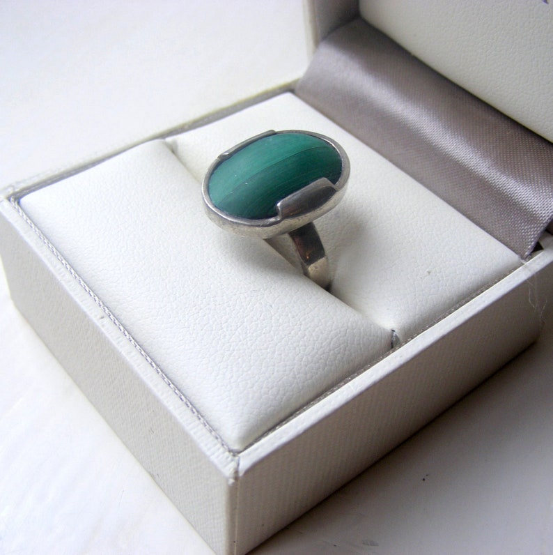 Ring Old Vintage 6.8g Edinburgh Hallmark Solid Sterling Silver Bezel ...