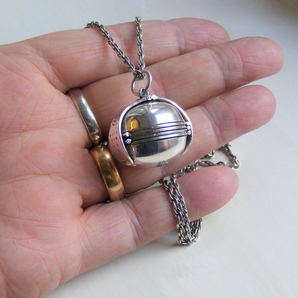 Ball Locket Necklace - Etsy