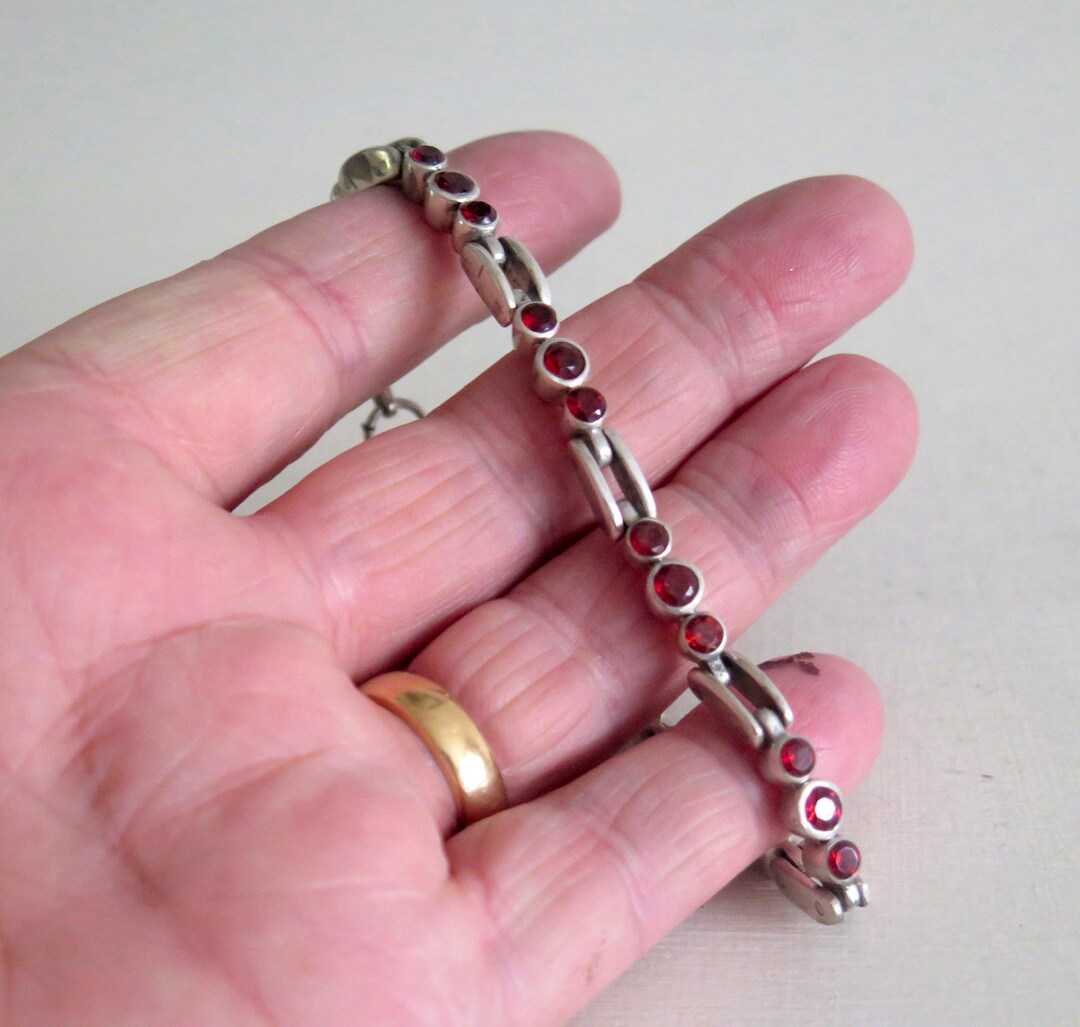 Vintage Heavy 20g Solid Sterling Silver 925 Multiple Bezel Set Round ...