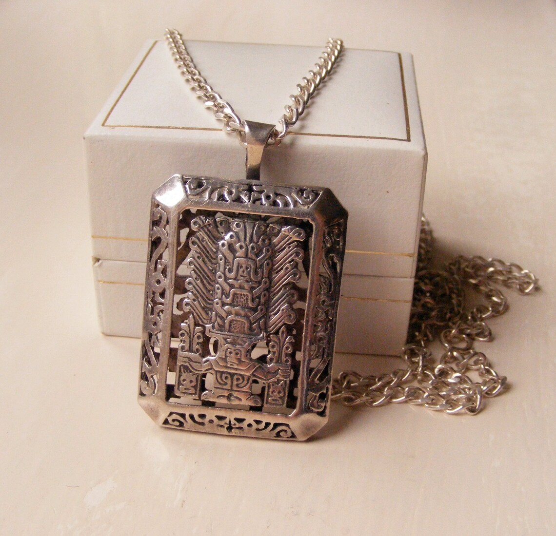 Vintage 22g British Hallmark Sterling Silver Long Curb Chain & - Etsy