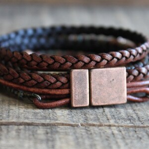 Men's Bracelet, Layering, Stack, Boho Wrap Bracelet, Leather Bracelet ...
