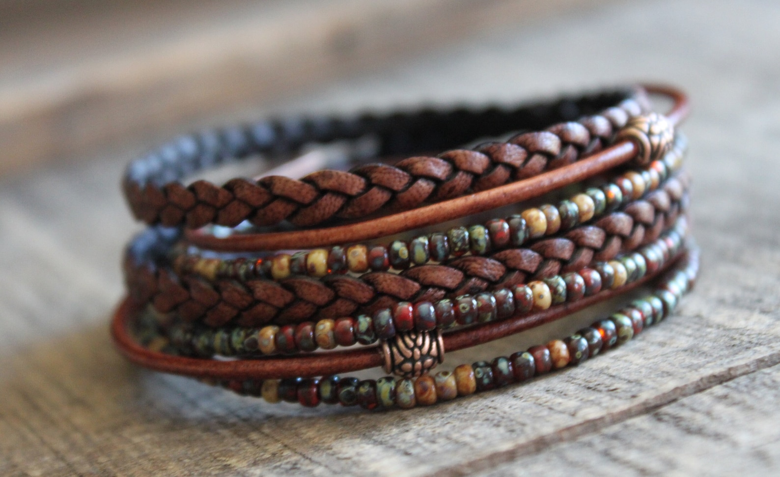 Men's Bracelet Layering Stack Boho Wrap Bracelet | Etsy