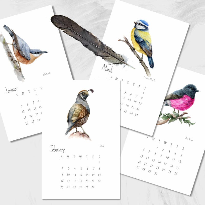 Watercolor Calendar - Etsy