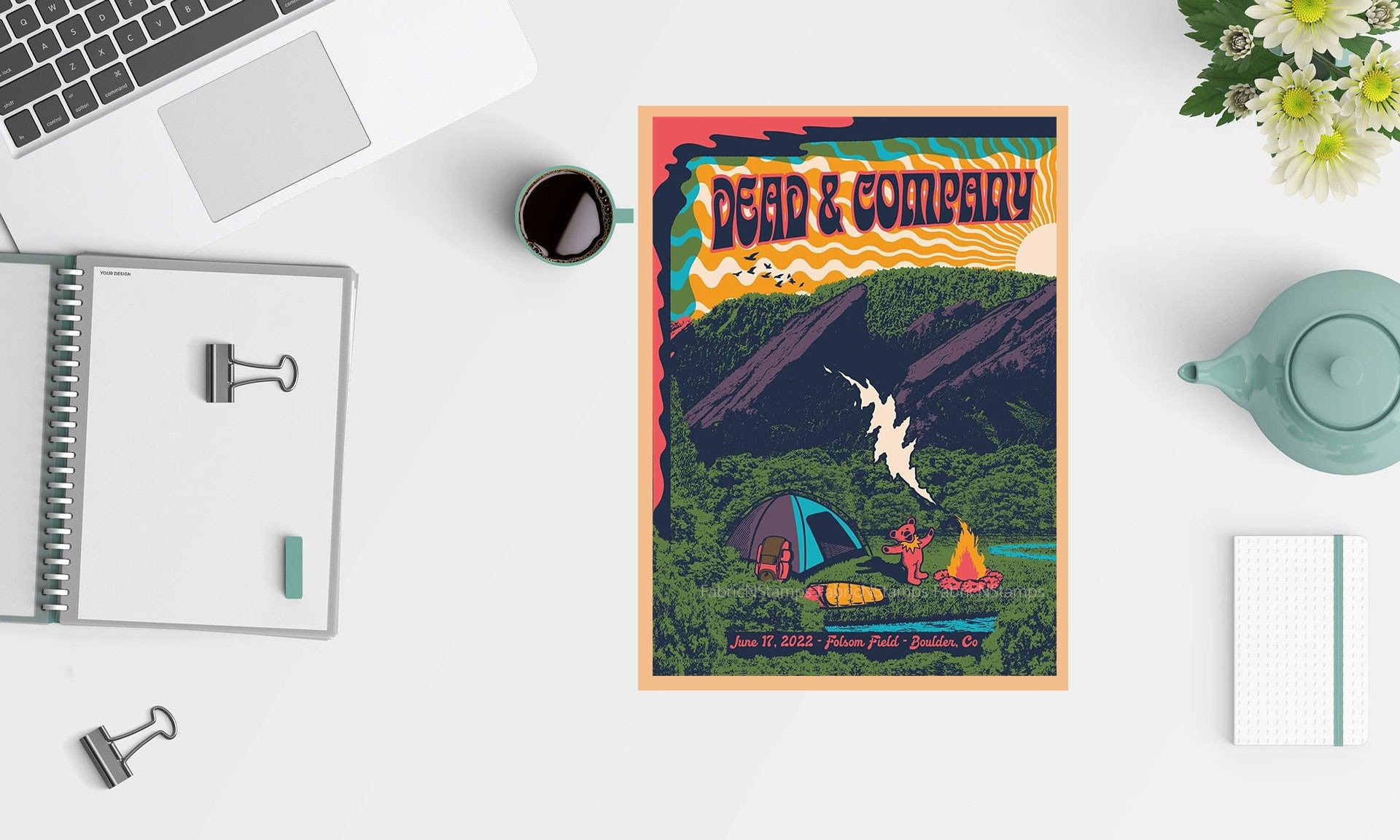 2022 Dead And Company Tour Poster, Dead And Co Tour Poster