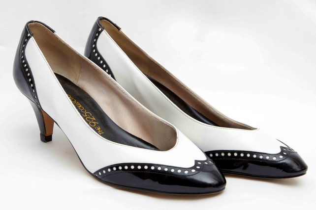 Black and White Spectator Shoes for Women - Etsy