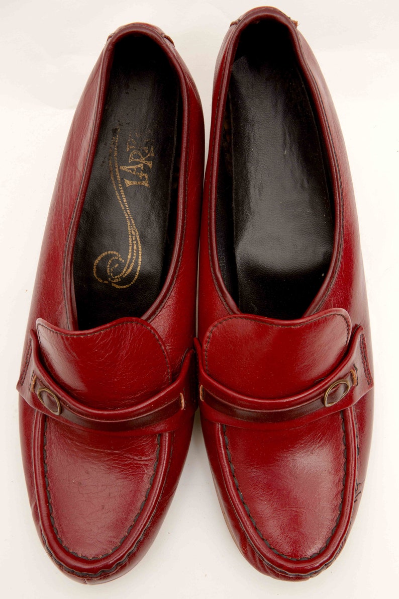 Burgundy Larks Loafers - Etsy