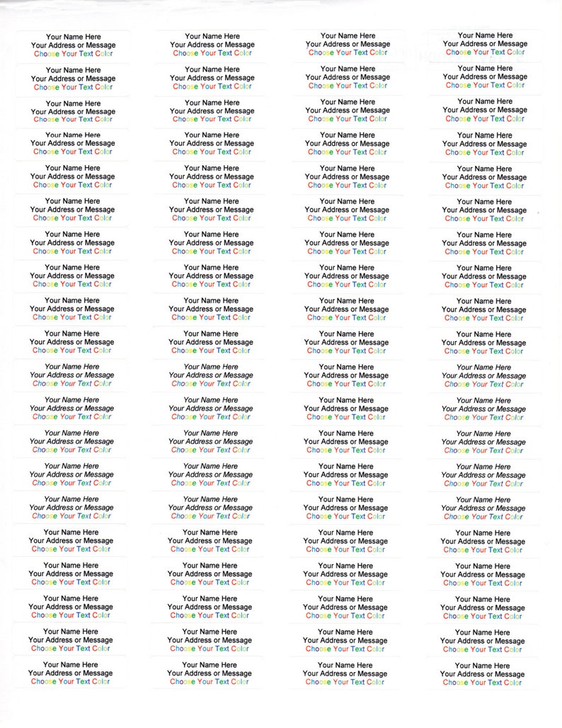 800 Personalized Self Adhesive Quality Printed Small Return Address ...