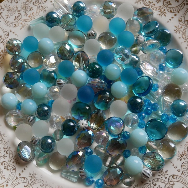 Blue Glass Gems - Etsy