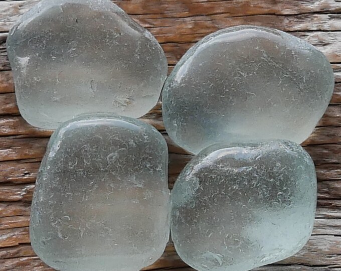 Aqua Sea Glass Chunky Beach Glass Shards Beach Finds 4 Pcs Broken Glass ...