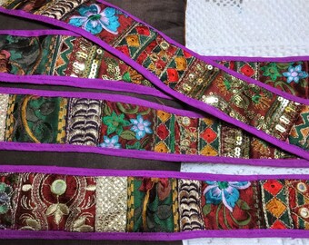 Indian Patch Embroidered Lace Handmade Trim Saree Border | Etsy