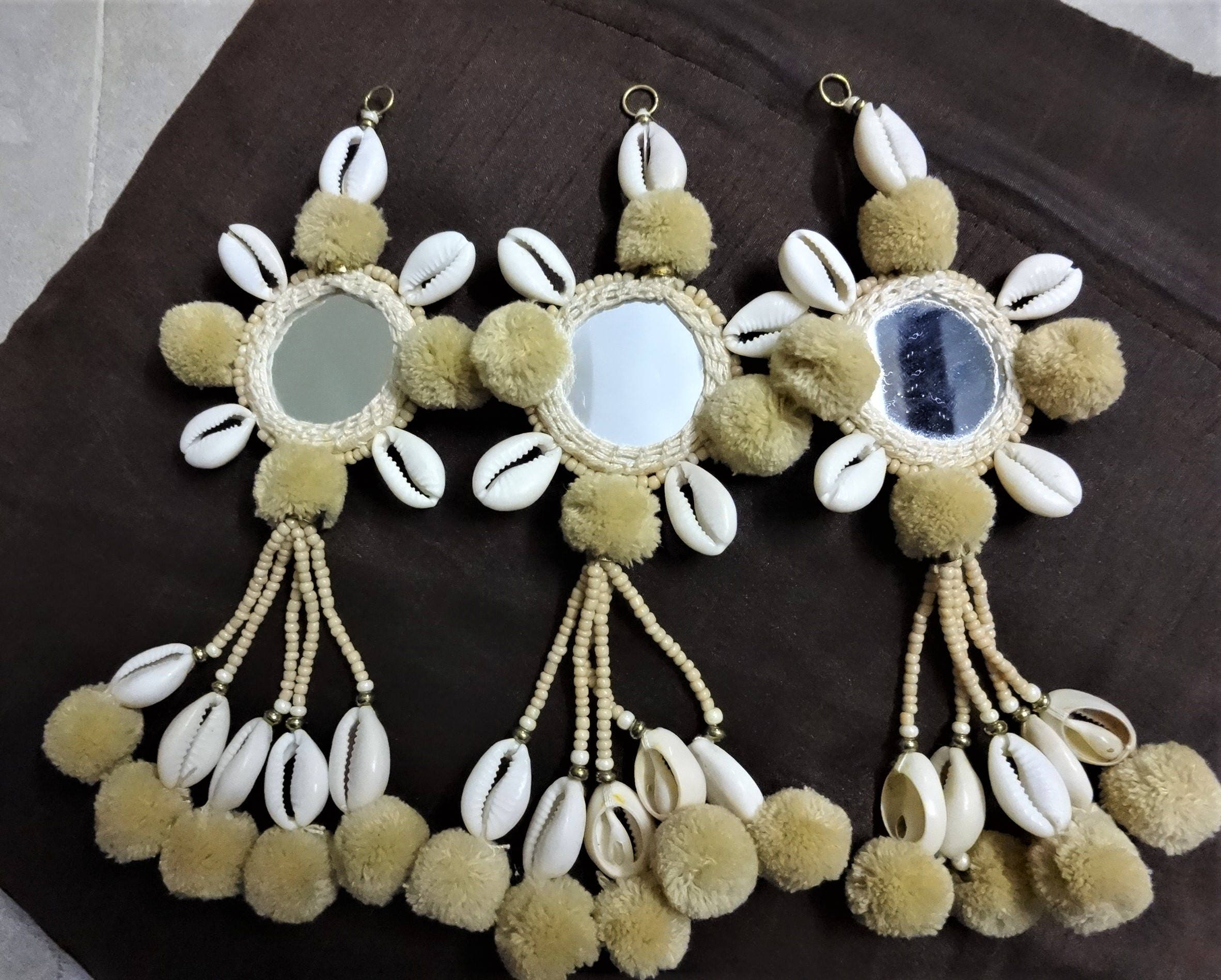 Cowrie Shell Tassels Mirror Tassels Indian Banjara Tassels | Etsy
