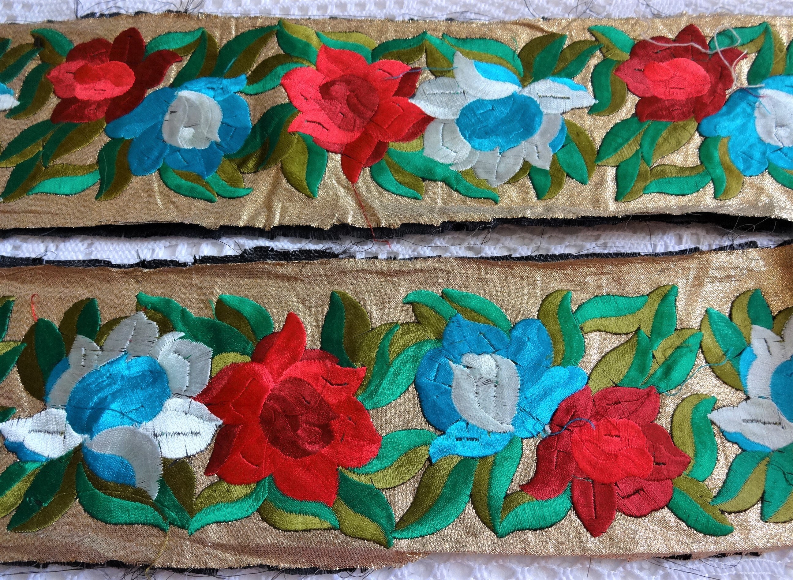 Indian Embroidered LaceDecorative TrimCrafting sewing | Etsy