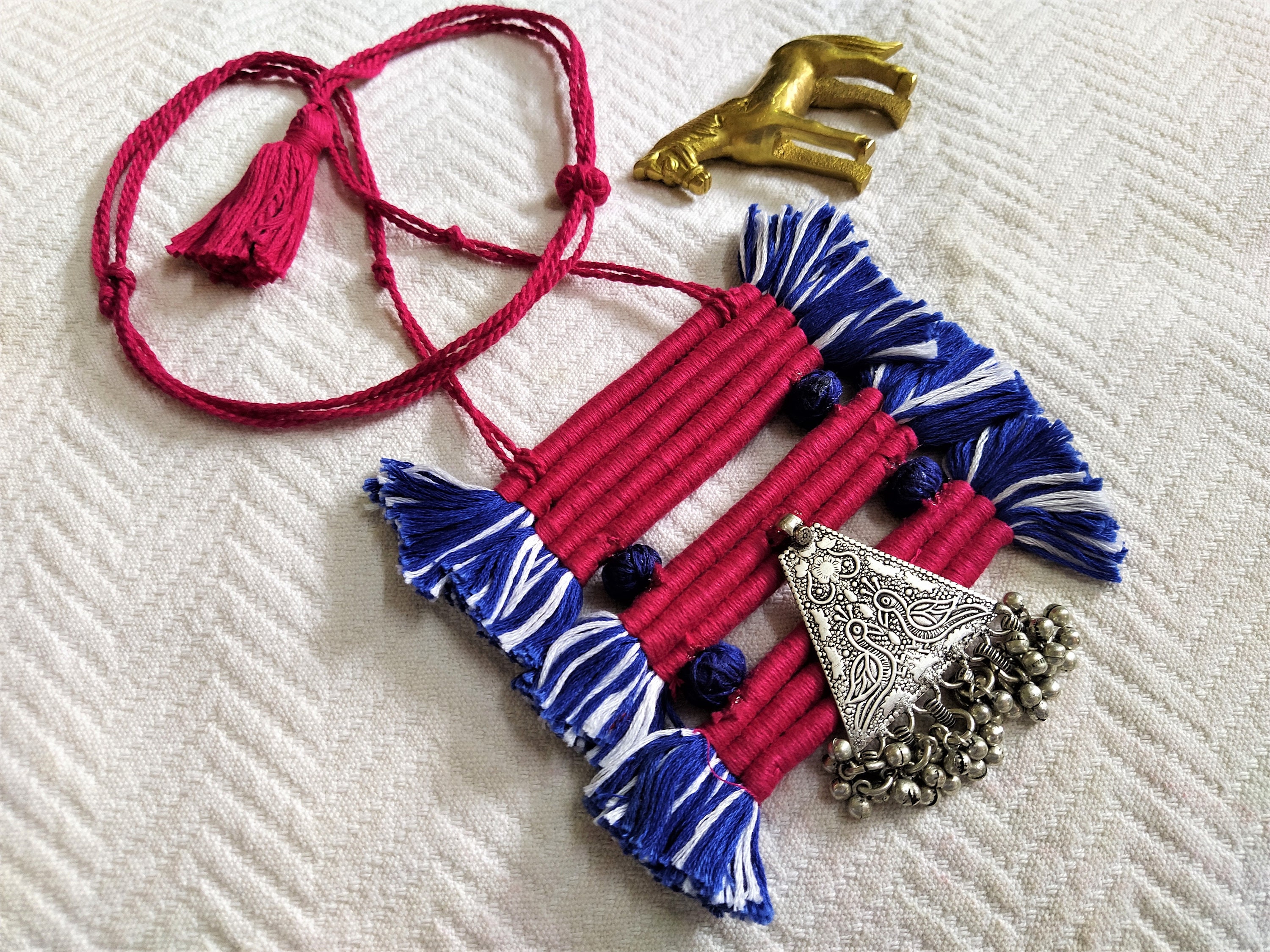 Sustainable Jewelry Indian Necklace Banjara Tribal Thread | Etsy