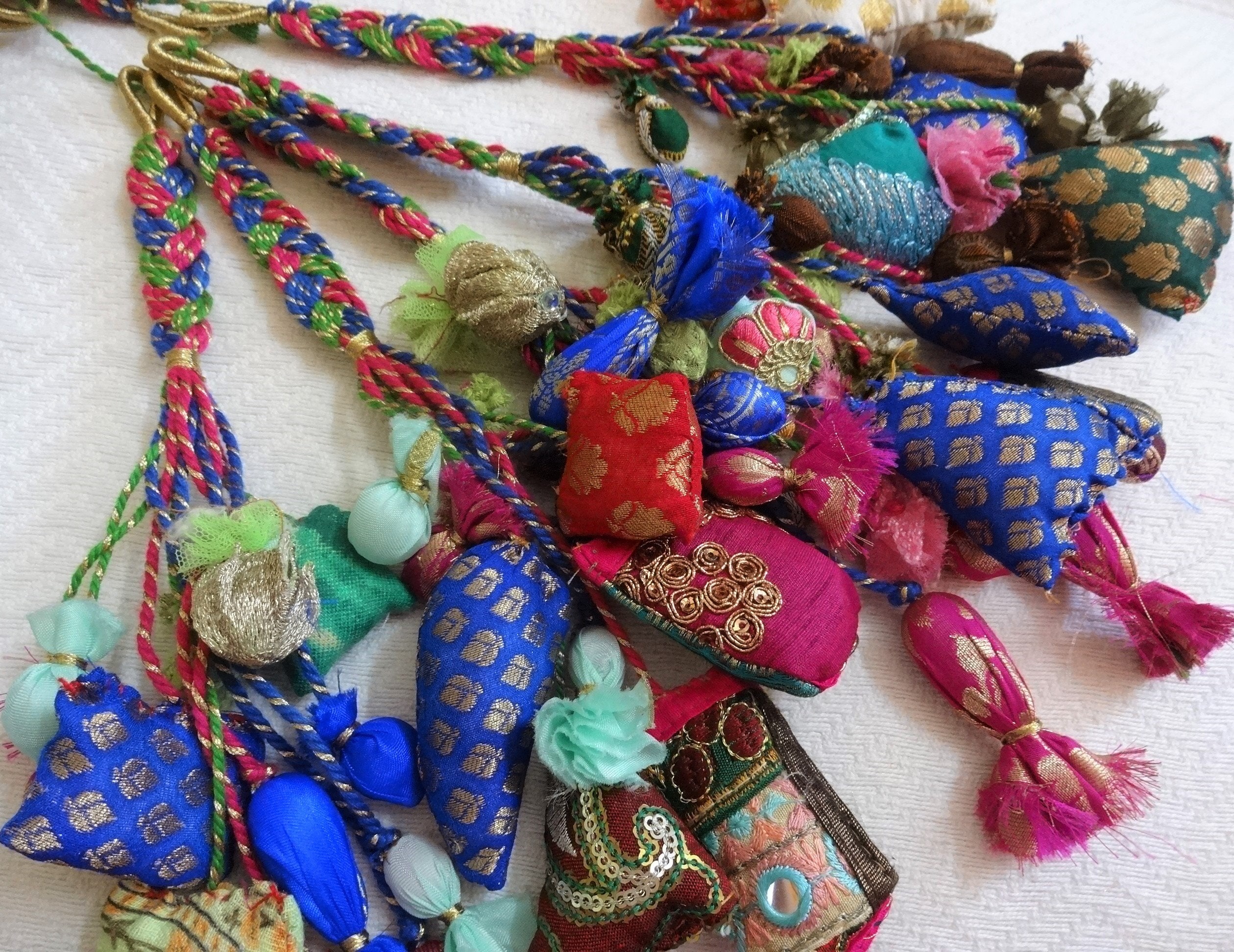 Handmade Fabric Trim Tassel Sari Silk Tassel Ethnic Tassel | Etsy