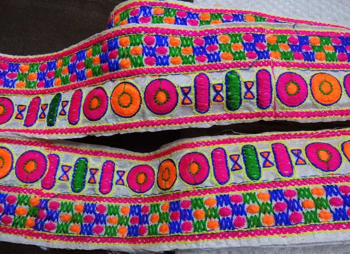 Indian Lace Decorative Craft Ribbon Sari Border Sewing | Etsy