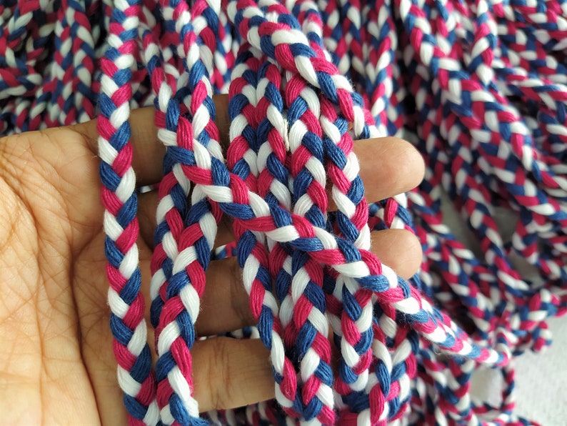 Braided Cotton Cord Cotton Ribbon 7 MM Braided Cotton Thread - Etsy