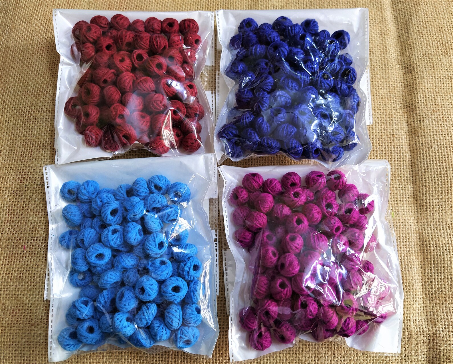 50 Pcs Handmade Thread Balls Cotton Balls Craft Decoration - Etsy
