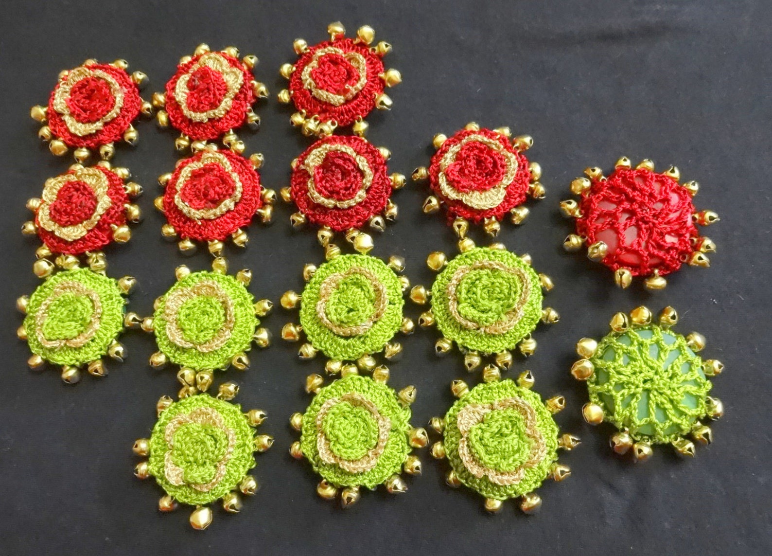 Buttons, Crochet Buttons, Indian Decorative Buttons, Handmade Sew on ...