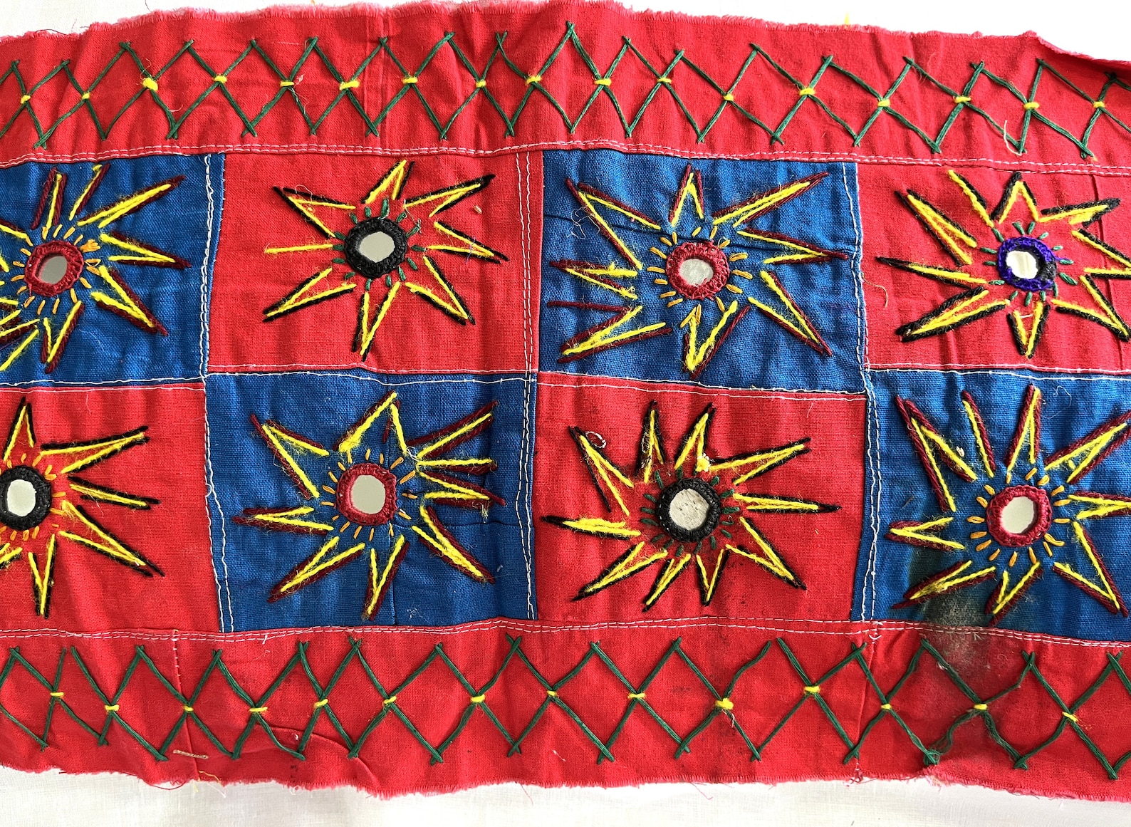 Indian Applique Embroidered Multi Colored Rectangular Ethnic - Etsy