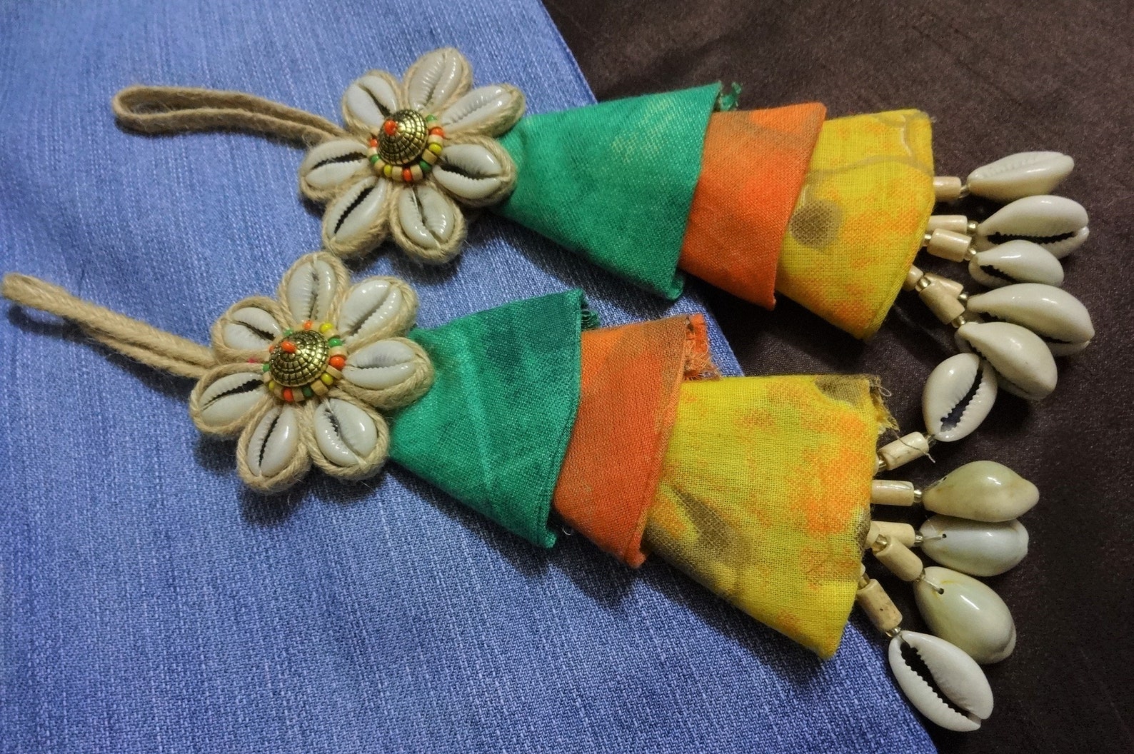 Indian Cowry Shell Motifs Shell Rosette Cowrie Applique - Etsy