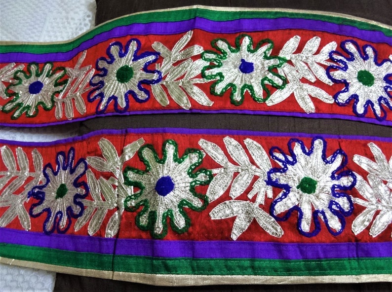 Indian Embroidered Lace Broad Gota Trim Craft Ribbon Saree - Etsy