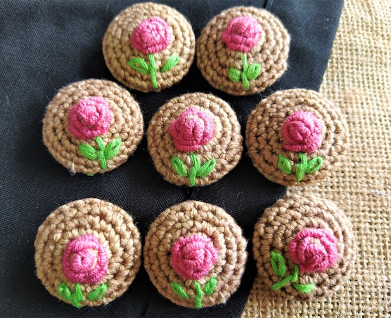 Buttons Crochet Buttons Indian Decorative Buttons Handmade - Etsy
