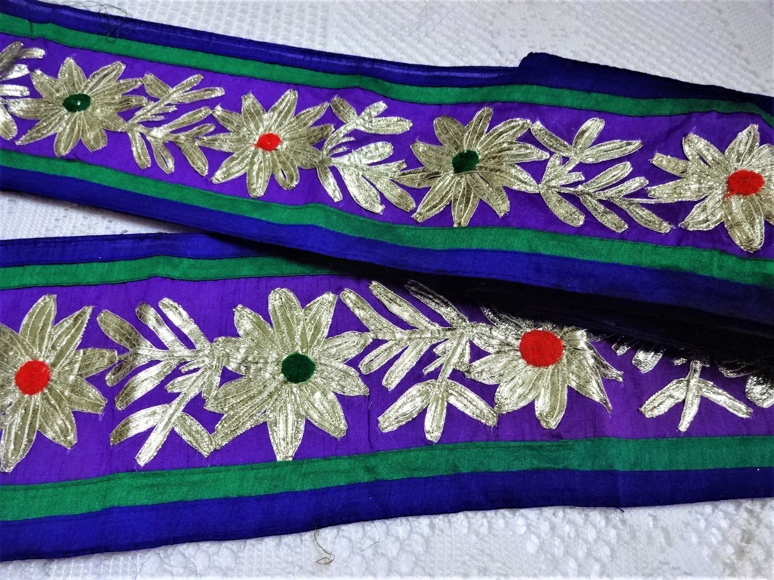 Indian Embroidered Lace Broad Gota Trim Craft Ribbon Sari - Etsy