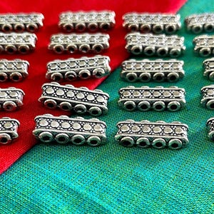 Antique Silver Tone Multi Row Divider, Necklace Links, Tribal Jewelry ...