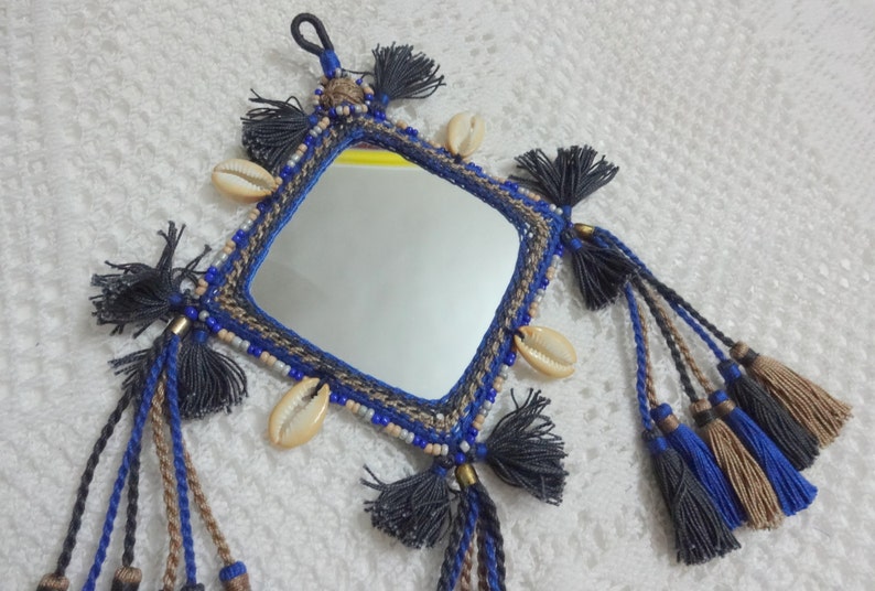 Large Mirror Indian Tassel Purse & Handbag Decoration Cowrie - Etsy India
