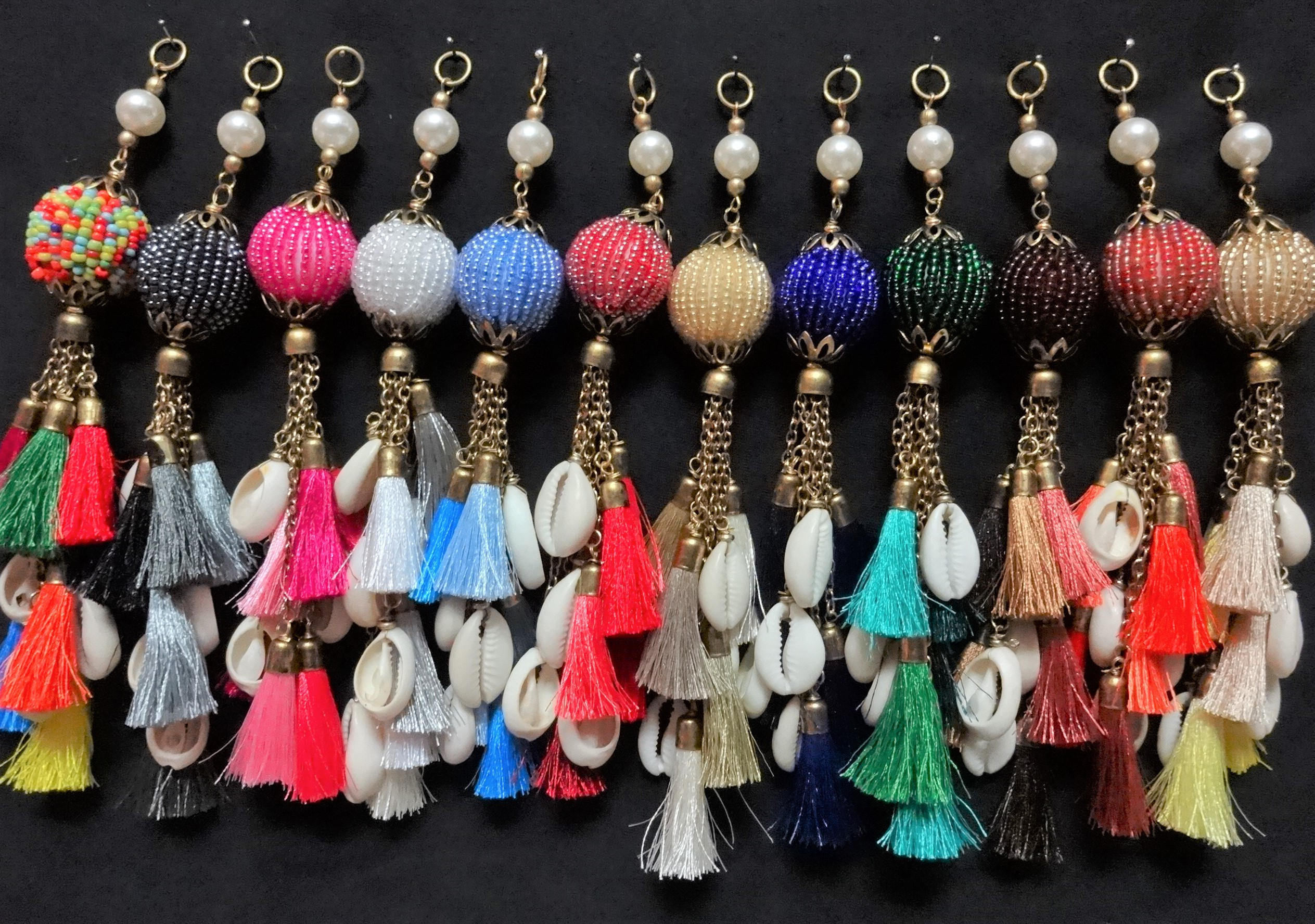 2 Pcs Cowrie Tassel Silk Tassel Chain Tassel Purse & | Etsy