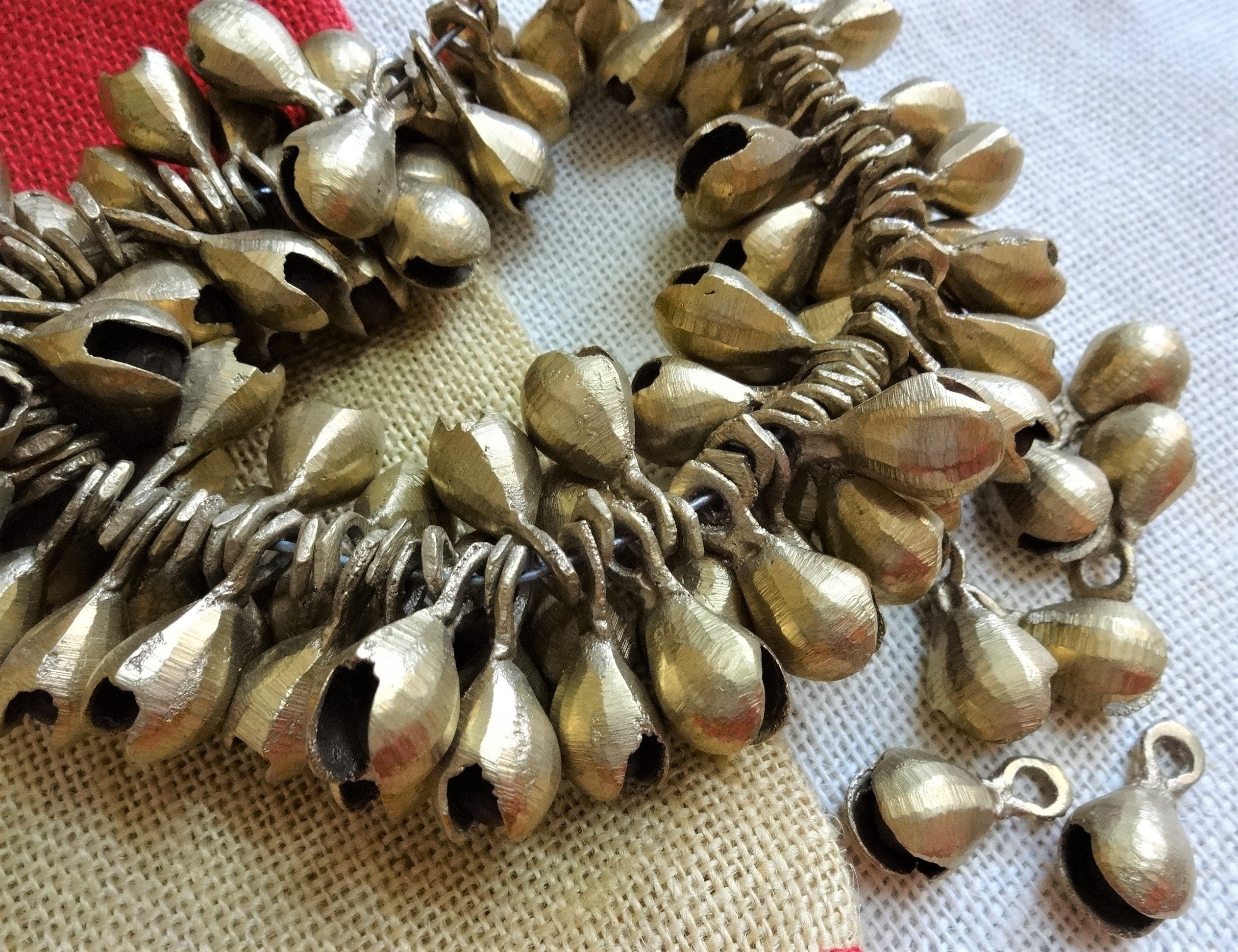 Indian Brass Bell Teardrop Brass Bell Plain Gypsy Brass | Etsy