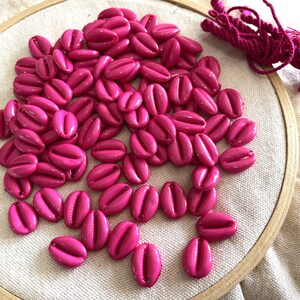 100 Pcs Cowry Shells, Acrylic Cowrie Beads, Decorative Beads, Indian ...