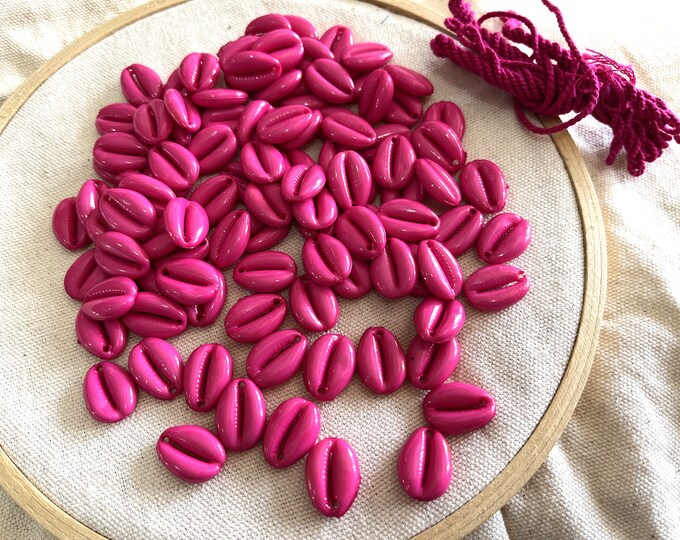 100 Pcs Cowry Shells, Acrylic Cowrie Beads, Decorative Beads, Indian ...