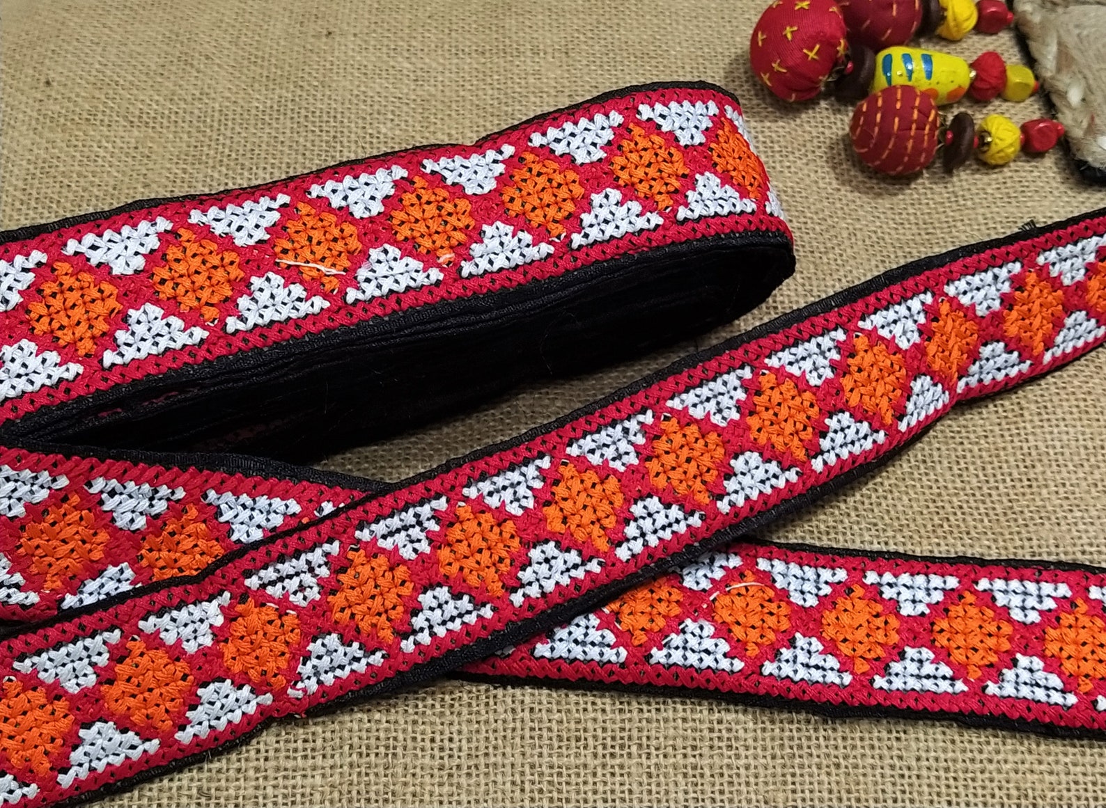 Indian Trim, Embroidered Lace, Decorative Craft Ribbon, Sewing Supply ...