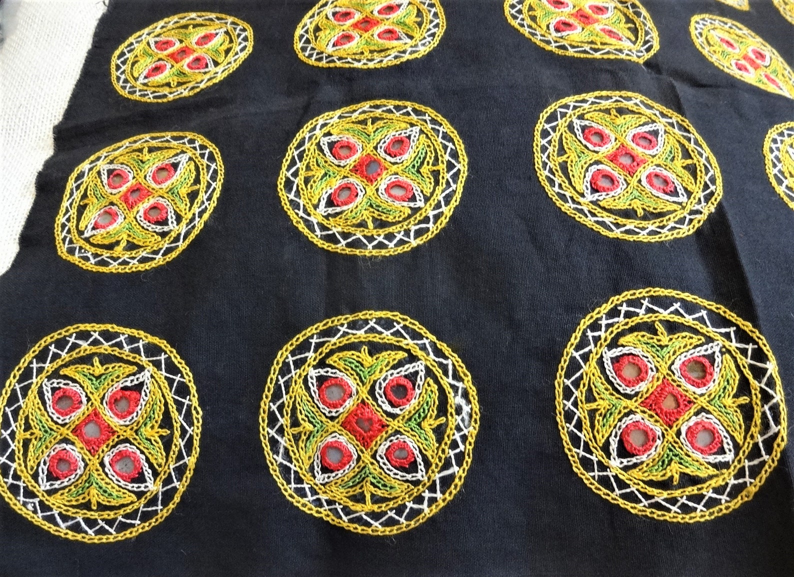 Indian Embroidered Multi Colored Round Ethnic Sew on Patch - Etsy