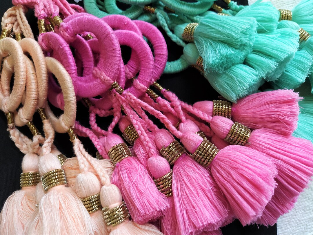 Indian Tassels, Cotton Tassels, Embellishment, Long Tassels, Decorative ...