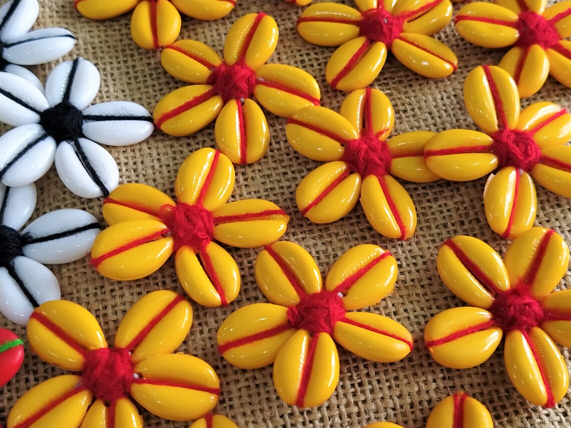 Cowry Shell Motifs Acrylic Cowry Shell Rosettes Cowrie - Etsy